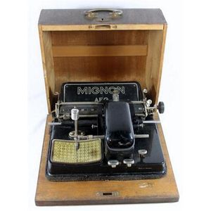 1920s German AEG Mignon Typewriter with Original Case - Writing ...
