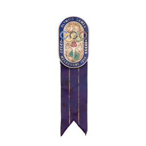 Civic Committee Badge with Blue Enamel and Purple Ribbon - Badges ...