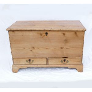 Victorian Pine Mule Chest with Two Drawers - Trunks & Chests - Furniture