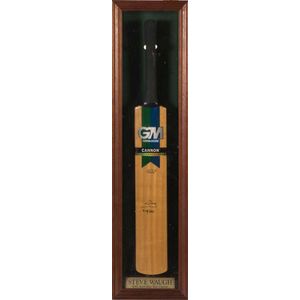 Steve Waugh Autographed Cricket Bat in Display Case - Sporting ...