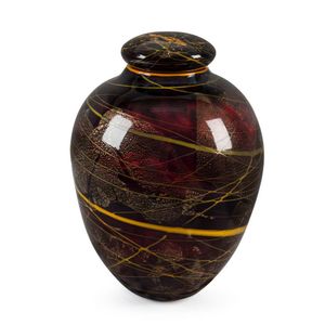 Signed Richard Morrell Glass Lidded Vase - Australian Themes & Makers ...