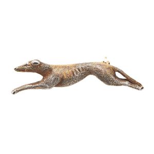 14ct Gold Greyhound Brooch with 9ct Pin - Brooches - Jewellery