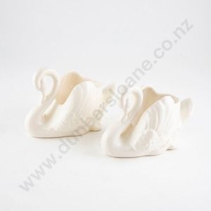 Pair of Crown Lynn Cream Swans, 10cm - Crown Lynn - Ceramics