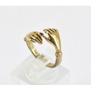 Gilt Silver Two-Hand Ring, Size J-K, 3.2g - Rings - Jewellery