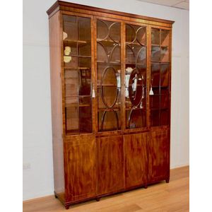Sheraton Style Four Door Bookcase and Display Cabinet - Bookcases ...