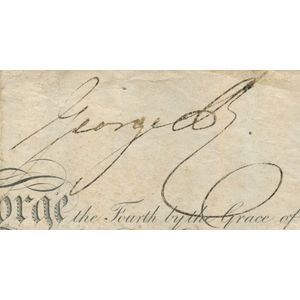 King George IV Signature on Appointment Document - Commemorative ...
