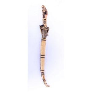 Exquisite Batak Parang with Singa Handle and Ornamented Scabbard ...