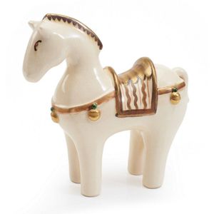 Japanese Tozan Studio Pottery Horse Okimono by Ito Tozan III - Zother ...