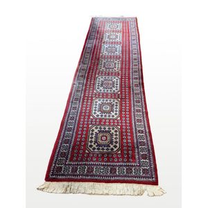 Persian Wool Runner with Red and Faun Lozenges Design - Rugs & Carpets ...