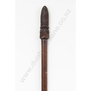 19th Century Rauponga Carved Taiaha Staff - New Zealand Maori - Tribal