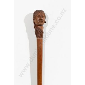 Vintage carved wooden Maori tokotoko (walking sticks) - price guide and ...
