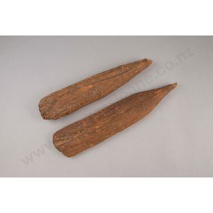 Deteriorated Patu Aruhe Fernroot Beaters - New Zealand Maori - Tribal