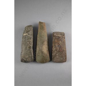 Polynesian volcanic stone adzes - New Zealand Maori - Tribal
