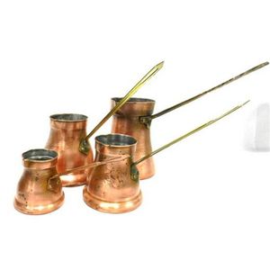 Copper Turkish Coffee Pot Quartet - Copper - Metalware