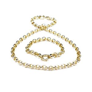 Gold Belcher Chain Bracelet and Necklace Set by Hardy Bros - Rings ...
