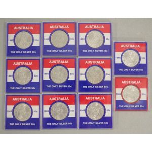 Australian 1966 Silver 50 Cent Coins Collection - Coins - Numismatics ...