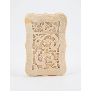 Dragon Ivory Calling Card Case - Ivory - Oriental