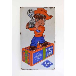 AGFA Isopan ISS Porcelain Film Advertising Sign - Signage - Advertising