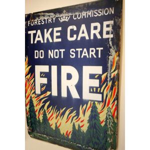 Forestry Commission Fire Safety Enamel Sign - Signage - Advertising