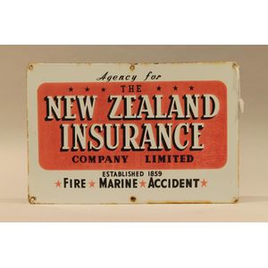 Enamel NZ Insurance Co. Sign - Signage - Advertising