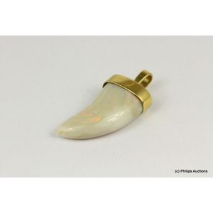 Opal Tooth Pendant in 18ct Yellow Gold - Pendants/Lockets - Jewellery