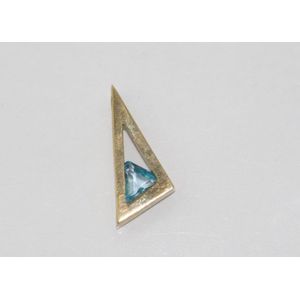 Triangular Blue Topaz Pendant in 9ct Yellow Gold - Pendants/Lockets ...