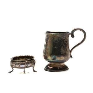 Sterling Silver Cup and Salts Set with Inscription, 154g - Mugs, Cups ...