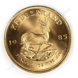 1985 One-Ounce Gold Krugerrand Coin: Fine Investment Opportunity ...