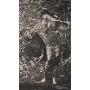 Beguiling Merlin Print by Burne-Jones - Prints - Engravings ...