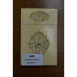 Antique English and French ivory card cases - price guide and values