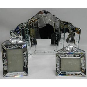 Venetian Glass Mirror & Matching Frames Set - Photography - Photo ...