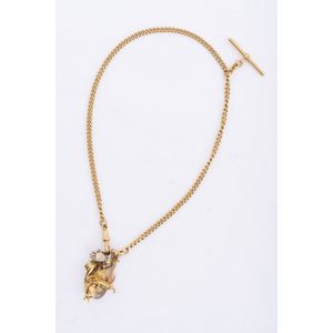 18ct Gold Charm Watch Chain with Cupid - Necklace/Chain - Jewellery