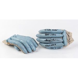 Cricketing memorabilia gloves - price guide and values