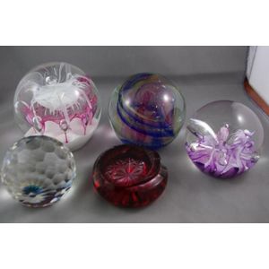 Assorted Glass Paperweights Collection - Paperweights & dumps ...