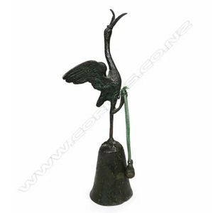 Bronze Pompeian Stork Bell Replica: Clapper Outside, Historic Design ...