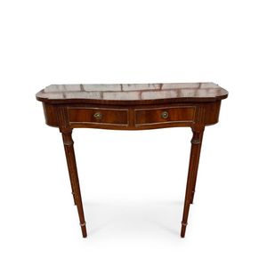 Edwardian hall table with cross banded top and slender legs - Tables ...