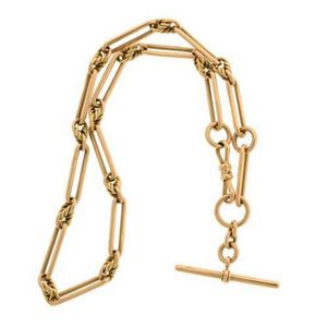 9ct Gold Fetter Link Albert Chain, 35.9g, 40cm - Necklace/Chain - Jewellery