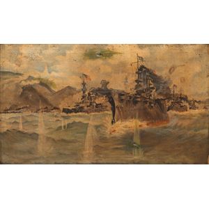 The Destruction of Cervera's Fleet, July 3, 1898 - Oil Paintings and ...