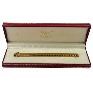 Cartier Gold Tone Ball Point Pen with Original Case Included - Writing ...