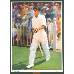Bradman's Glory Walk Print - Sporting - Cricket - Memorabilia