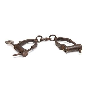 Convict handcuffs and manacles, Australian Colonial, Port Arthur ...