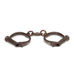 Convict handcuffs and manacles, Australian Colonial, Port Arthur ...