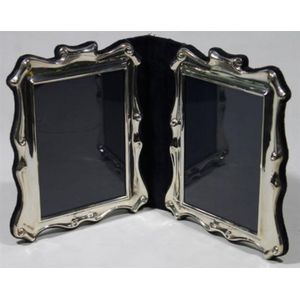 Whitehill Sterling Silver Double Photo Frame with Scroll Edge ...