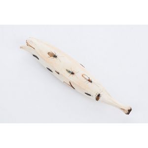 Shibayama Ivory Banana with Insects Inlay, Meiji Period - Ivory - Oriental