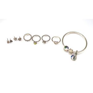 Mixed Pandora Silver Jewelry Set with Charms and Box - Zother - Jewellery