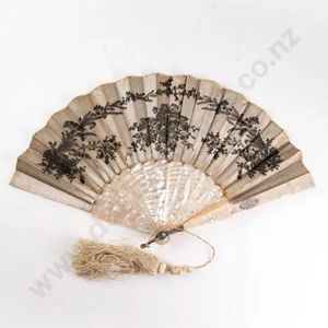 Vintage hand-held French and English lady's fans - price guide and values