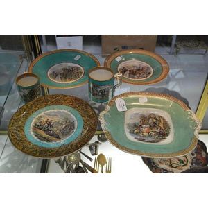 19th century Pratt Ware (F. & R. Pratt & Co.,) (England) pot lids ...