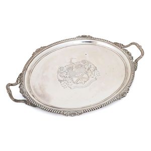 George III Sterling Silver Serving Tray, John Crouch II, London - Trays ...