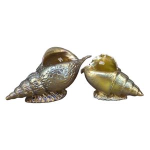 Loetz Iridescent Glass Conch Shells on Naturalistic Bases - European ...