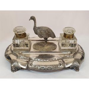 Glass ink wells and ink stands - price guide and values